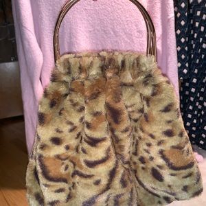 Bags | Faux Fur Leopard Bag | Poshmark